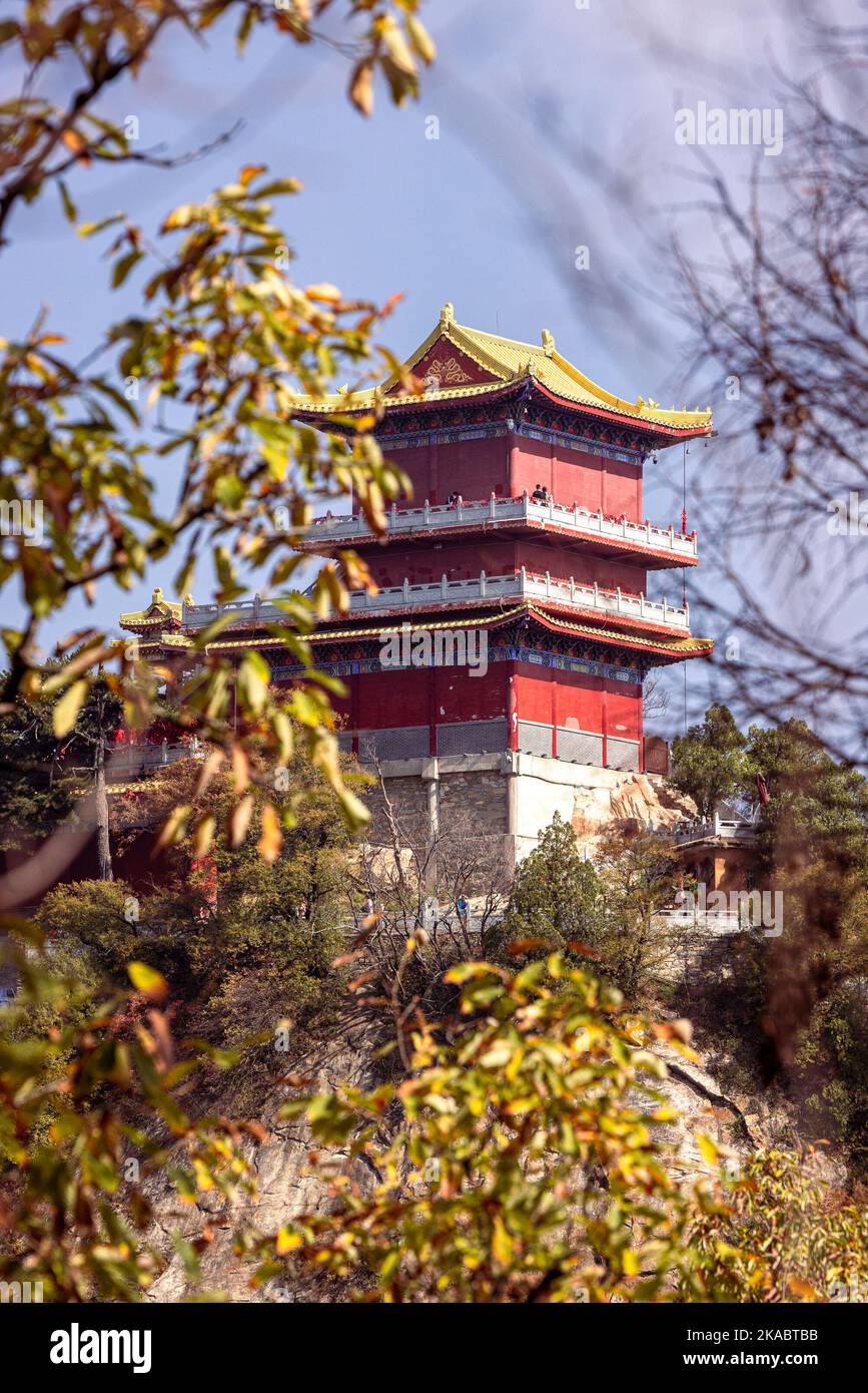 Colorful late autumn views in Zhongnan Mountain, Qinling, Xi'an City ...