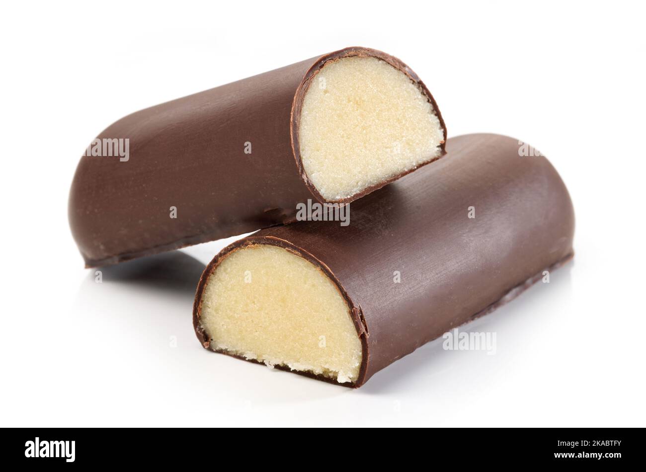 marzipan pieces isolated on white background Stock Photo - Alamy