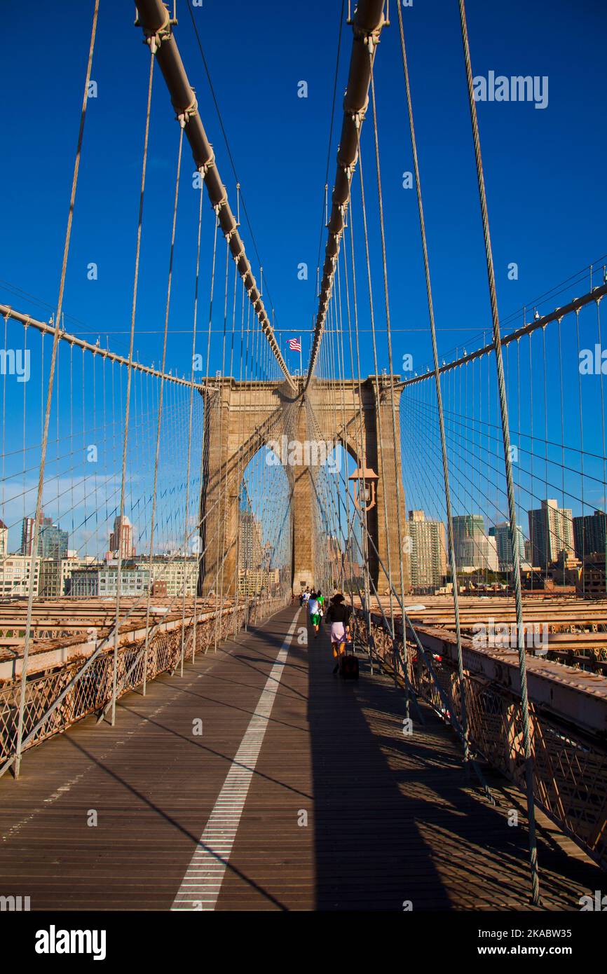 famous Brooklyn Bridge in New York Stock Photo - Alamy
