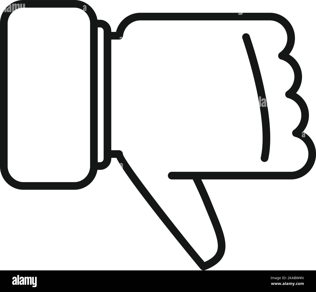 Double finger sign icon outline vector. Arm pose. Thumb touch Stock ...