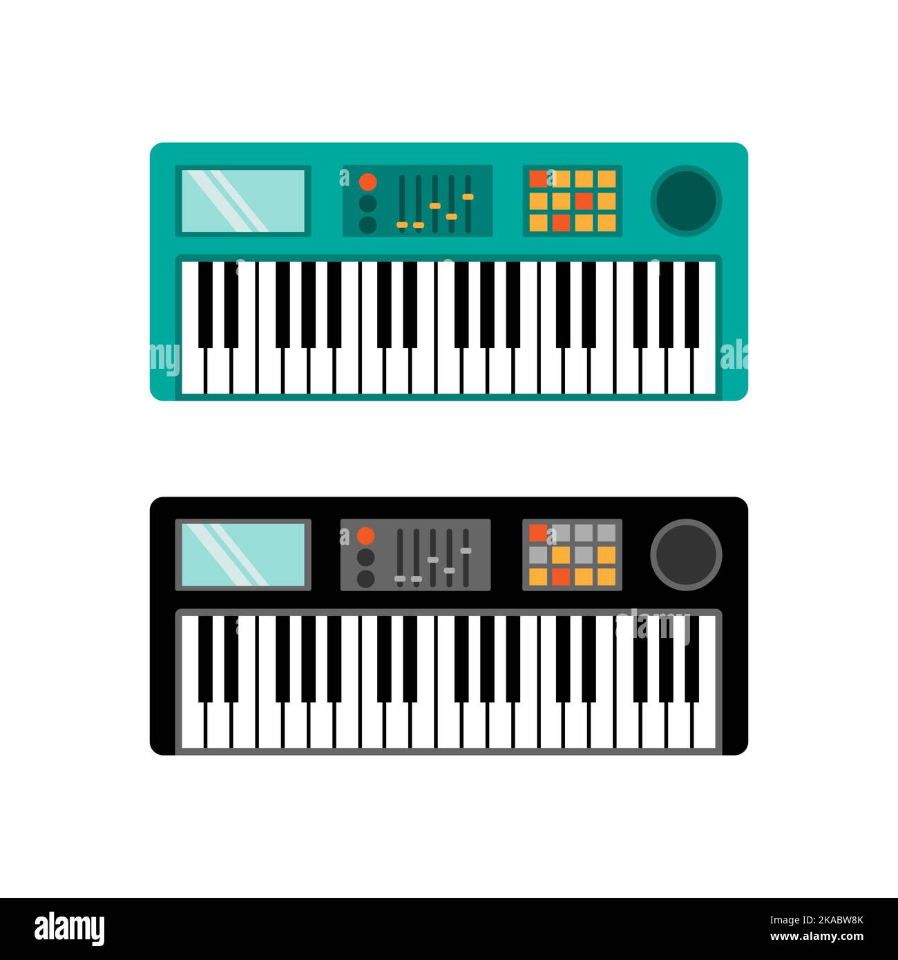 Electronic keyboard. Musical instrument. Retro synthesizer Stock Vector ... Electronic keyboard. Musical instrument. Retro synthesizer Stock Vector ...