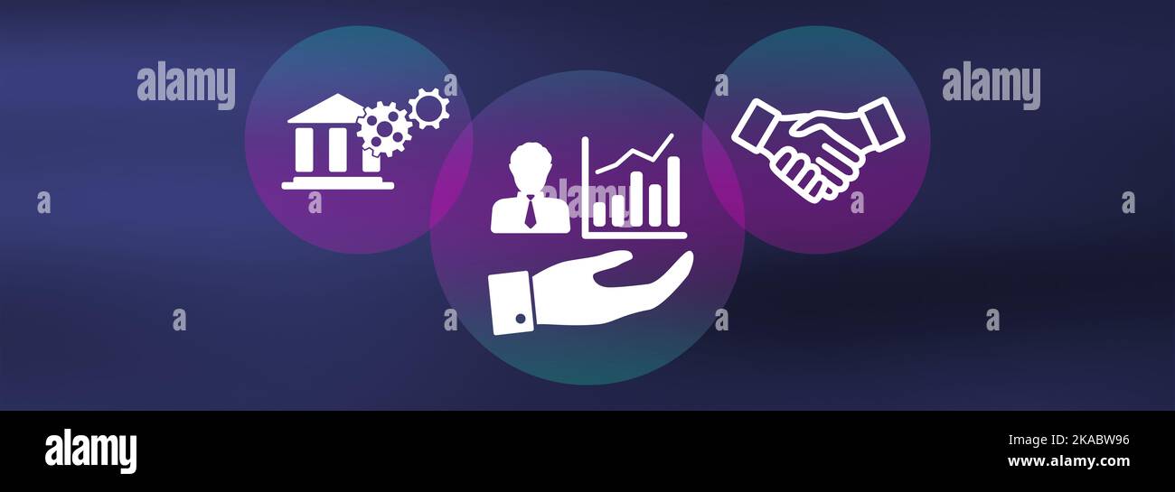 Illustration of a business support concept Stock Photo - Alamy