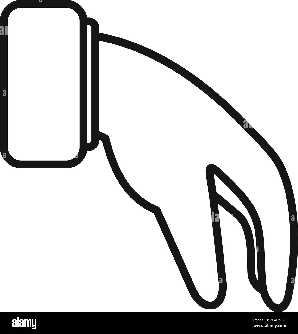 Take finger icon outline vector. Arm pose. Grip human Stock Vector ...