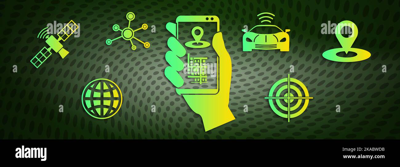 Illustration of a gps concept Stock Photo - Alamy