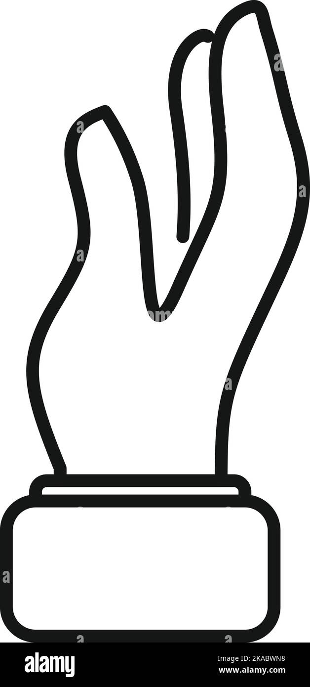 Take hand icon outline vector. Arm pose. Touch signal Stock Vector ...