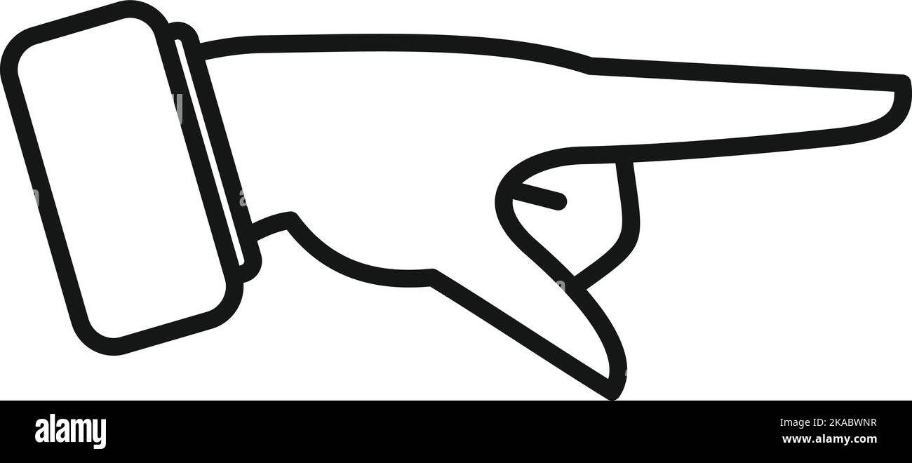 Take arm icon outline vector. Pose sign. Point up Stock Vector Image ...