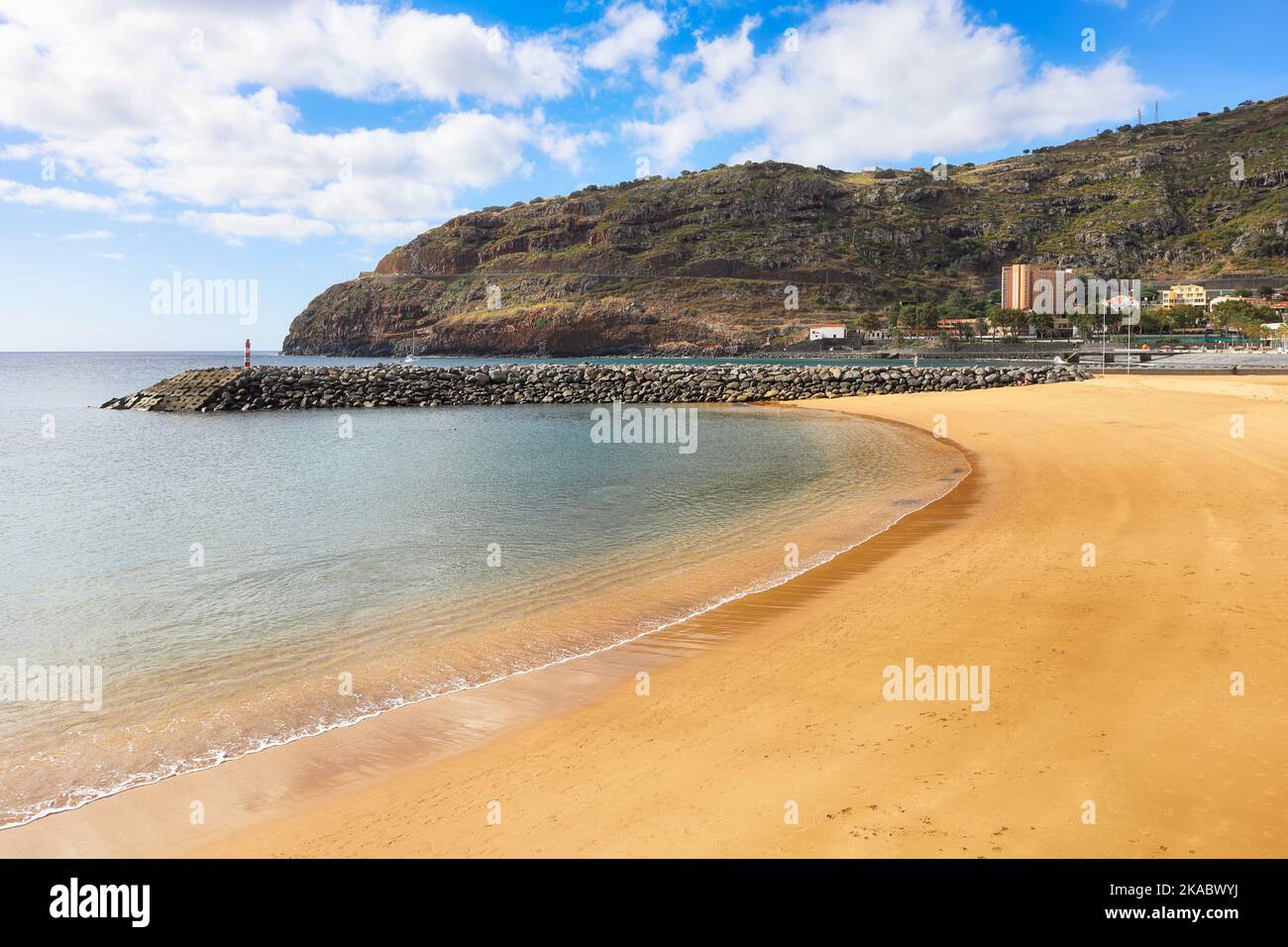 Beach Machico in Madeira, Portugal - nobody Stock Photo - Alamy