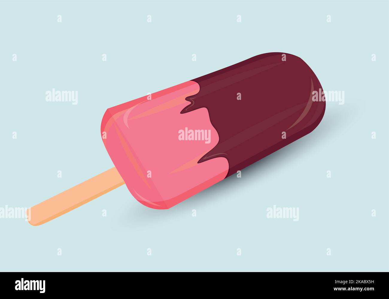 Mixed strawberry ice in Stock Vector Images - Alamy