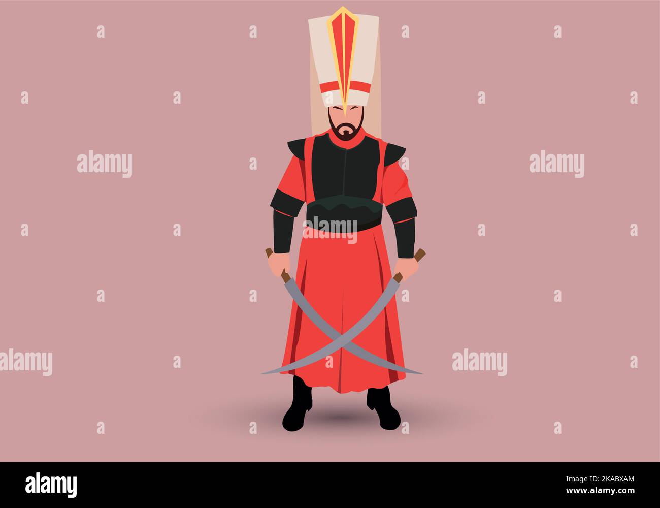 Ottoman Janissary soldier ilustration vector Stock Vector Image & Art ...