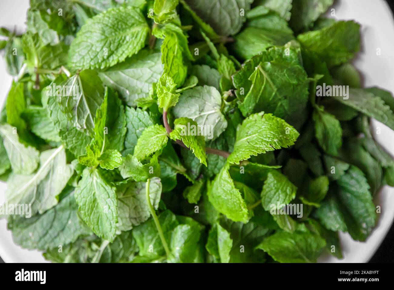 Bunch of fresh mint closeup view. Food background Stock Photo - Alamy