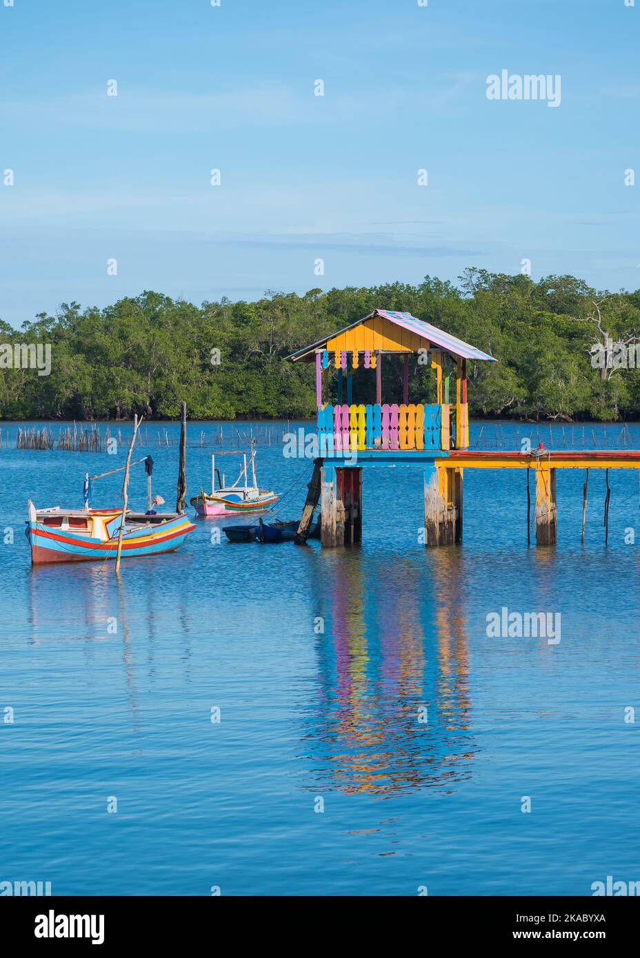 Aku de Gual or Suak Gual, indonesian fishermen village in Belitung ...