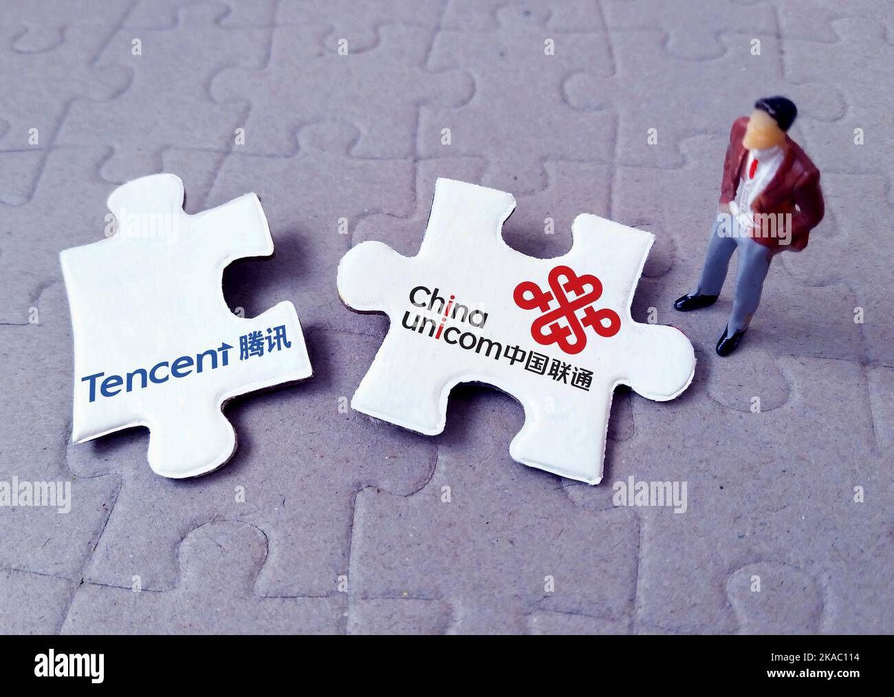 SUQIAN, CHINA - NOVEMBER 2, 2022 - Finance illustration: China Unicom ...