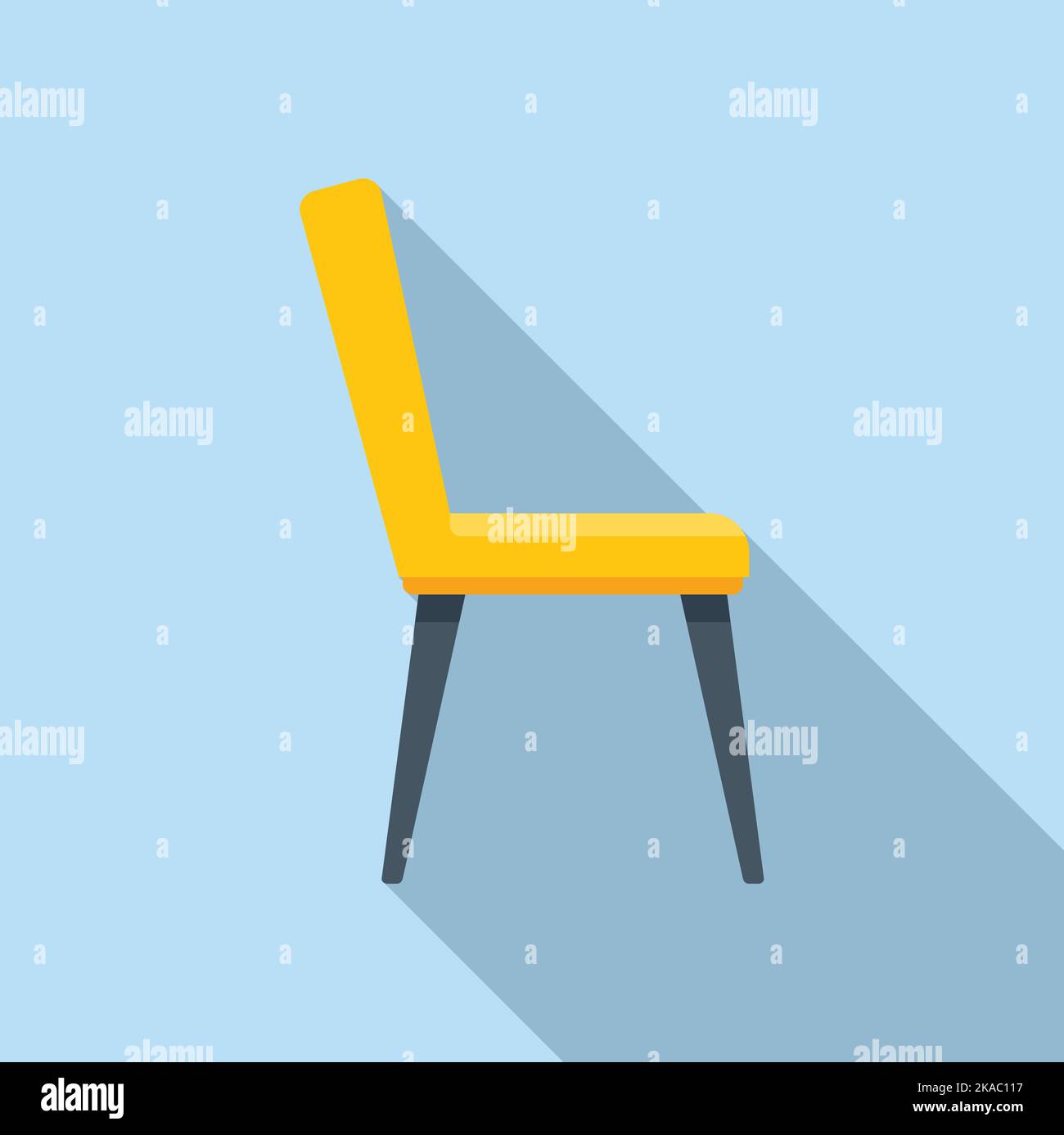 Soft kitchen chair icon flat vector. Interior room. Modern cook Stock ...