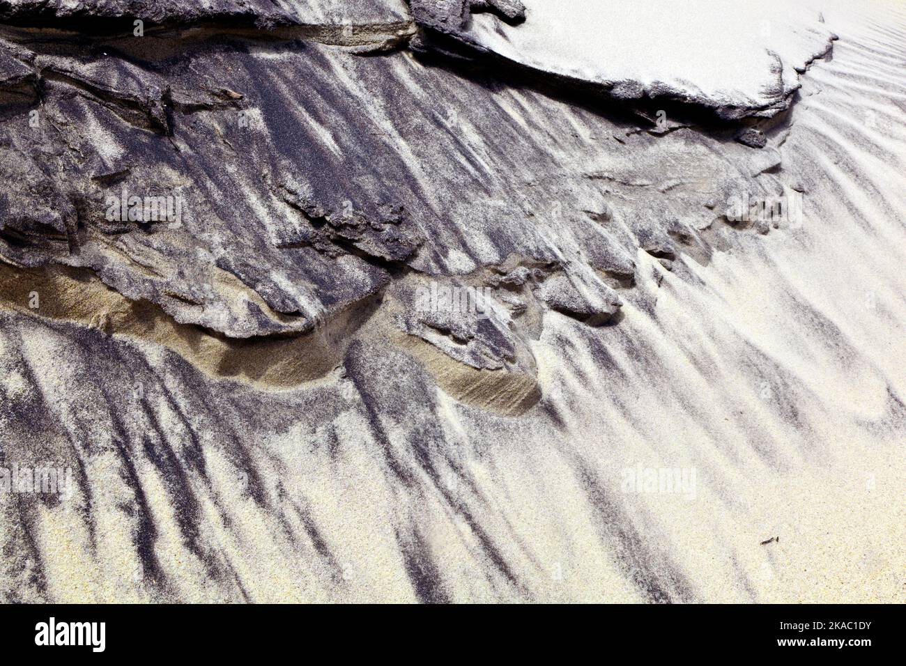 wind forms beautiful structures in the dunes at the beach Stock Photo ...