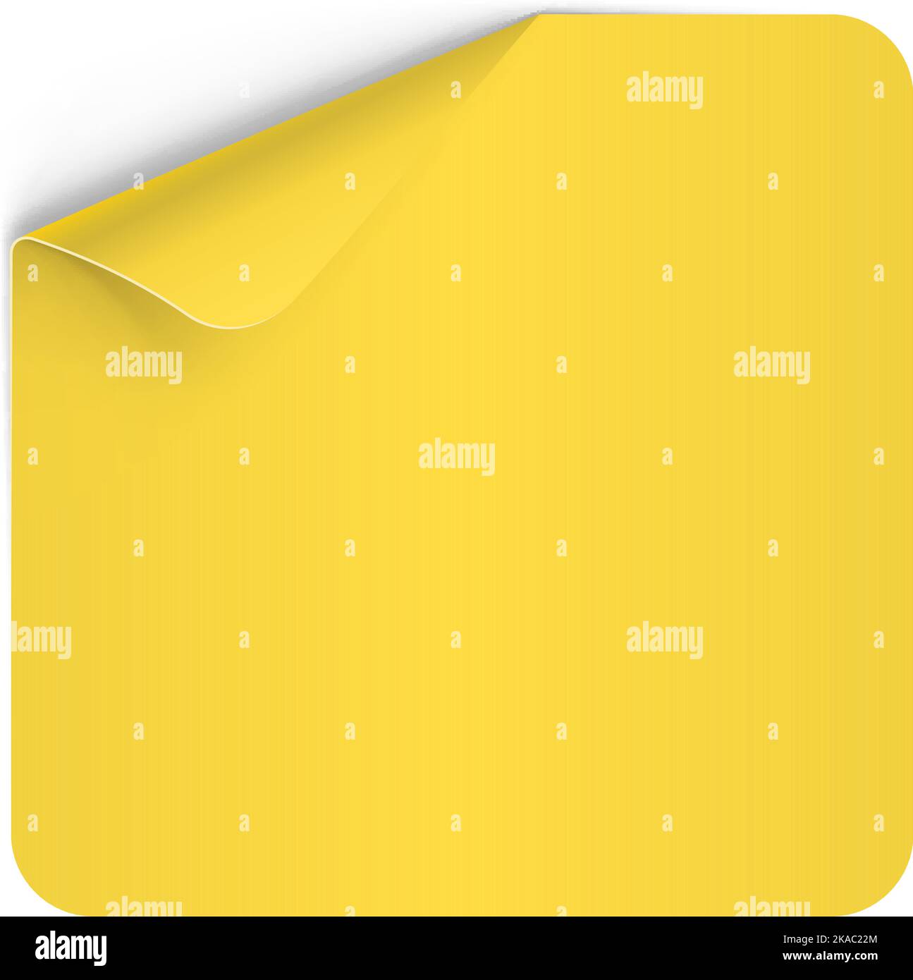 Illustration of Yellow Paper Notepad with Curling Coner Stock Vector ...