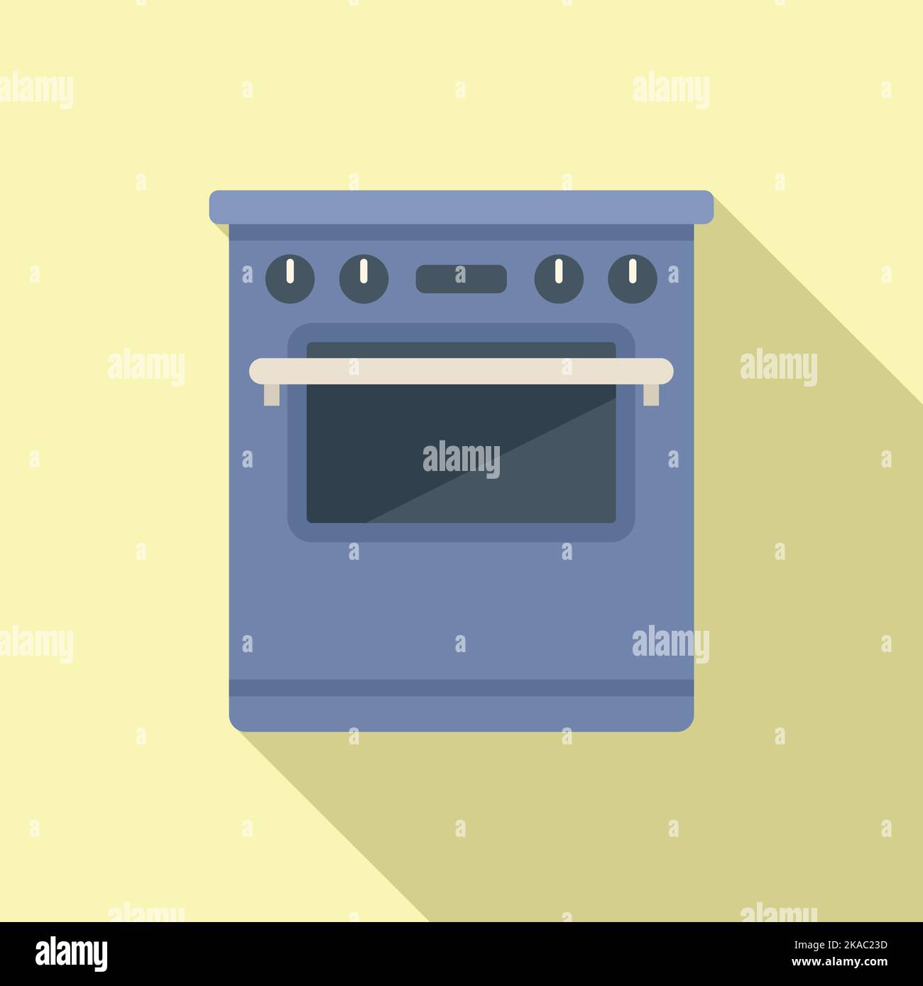 Stove icon flat vector. Kitchen interior. Modern cook Stock Vector ...