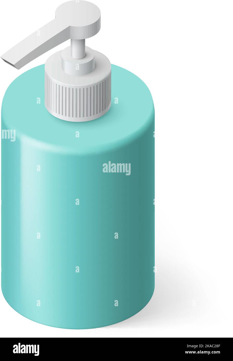 Isometric Aquamarin Bottle with Liquid Soap without Label Stock Vector ...
