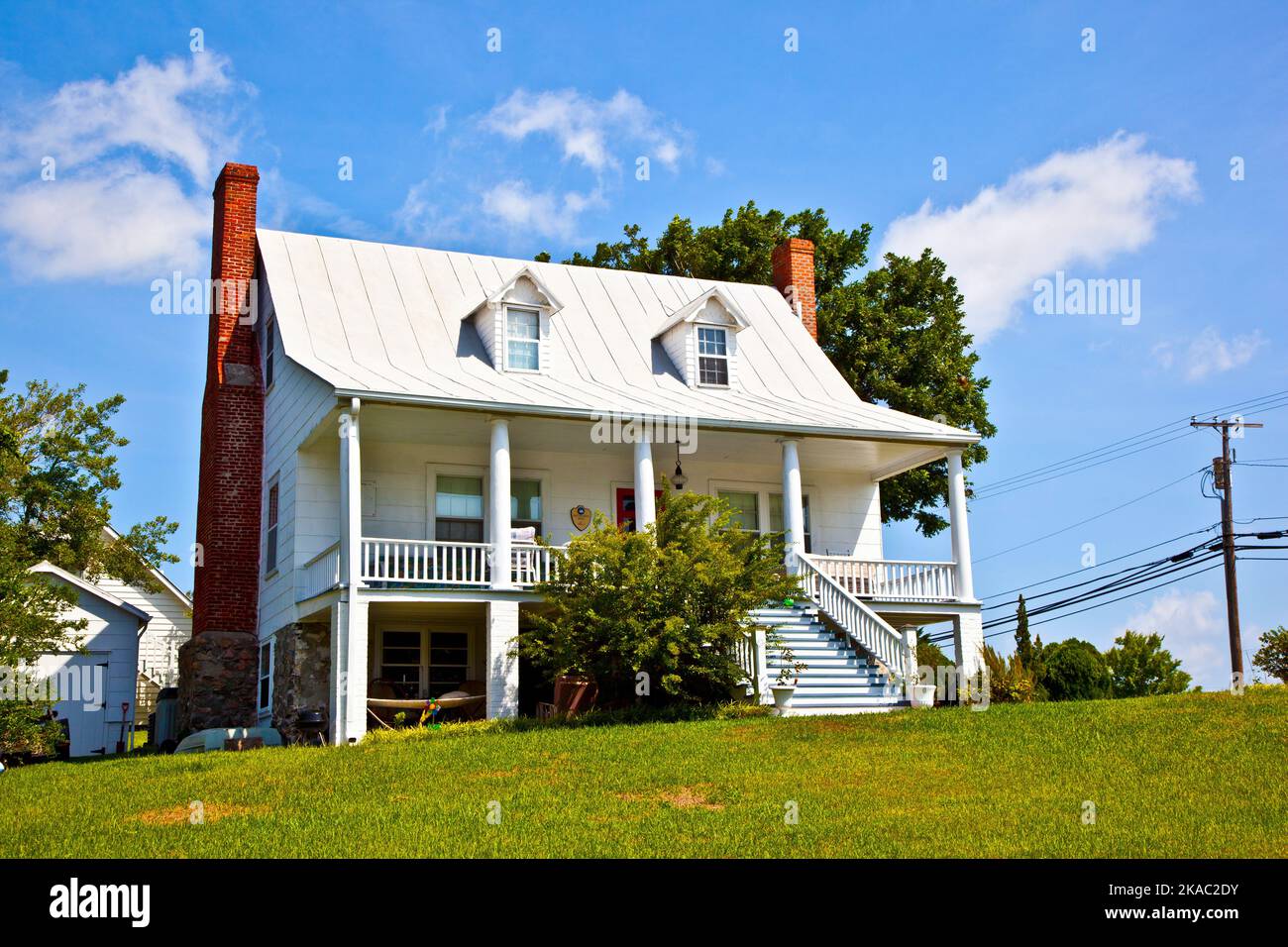 old traditional farm house with typical balcony Stock Photo - Alamy