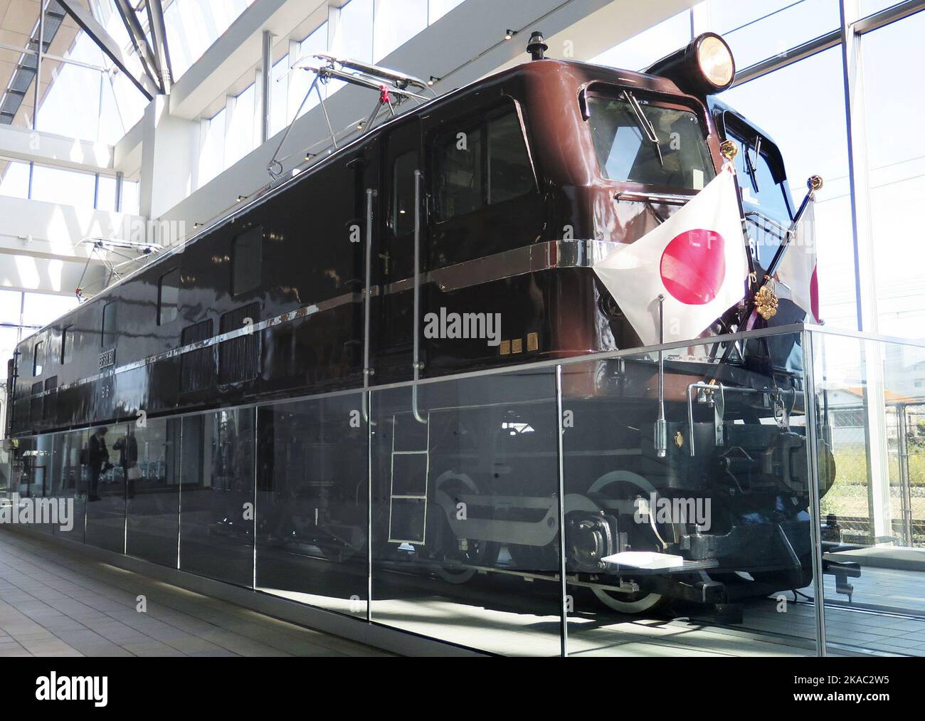 An EF58 61 electric locomotive, the "royal engine" which pulled ...