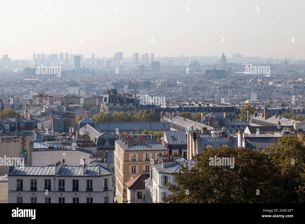 Cityscape of Paris including many landmarks such as Notre-Dame ...