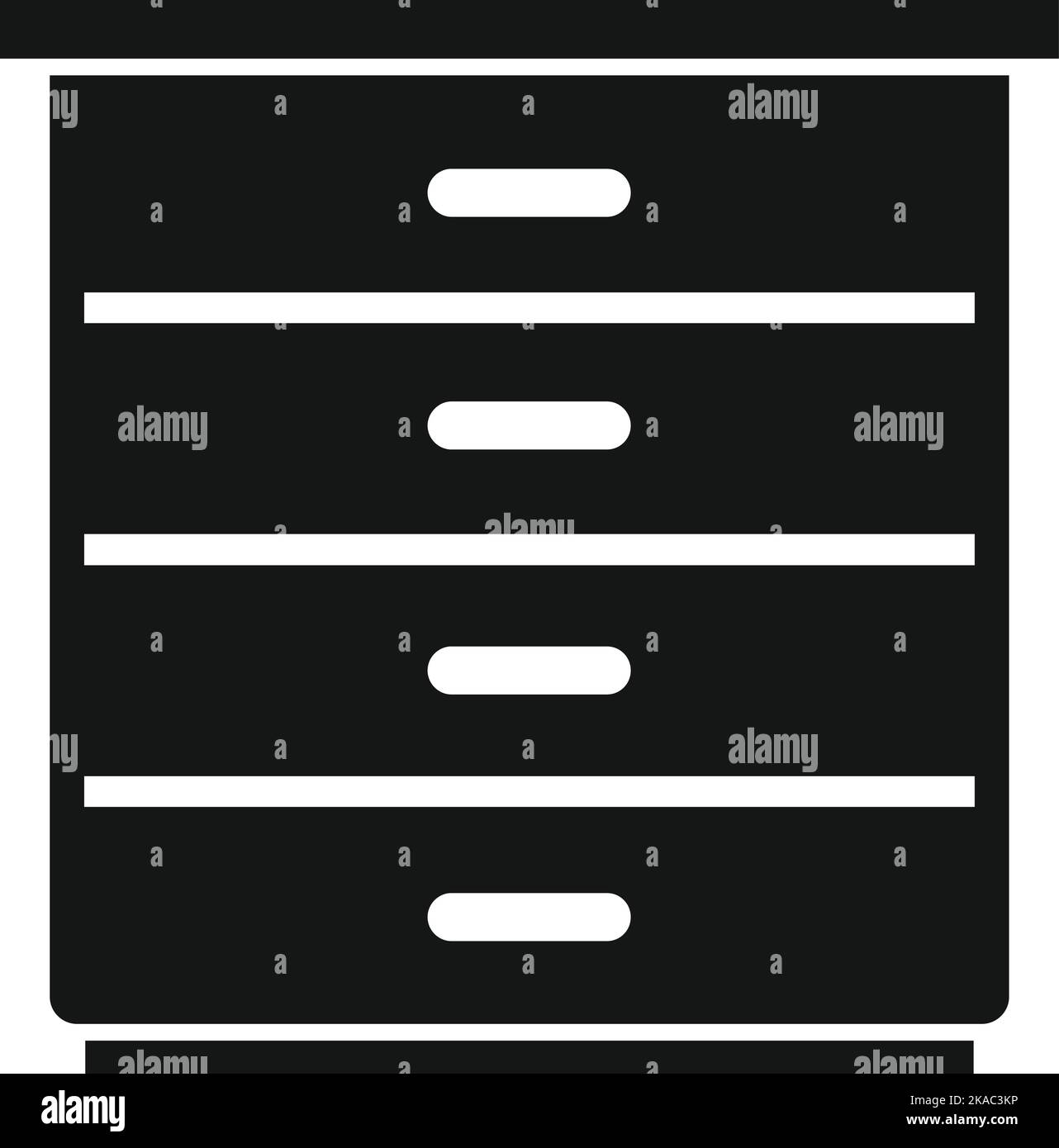 Modern drawer icon simple vector. Kitchen design. Stove wall Stock ...