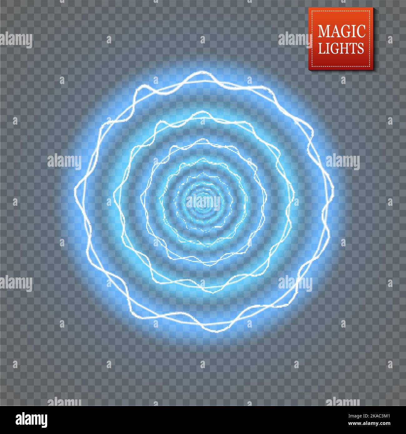 Magic fantasy portal. Futuristic teleport. Light effect. Blue candles ...