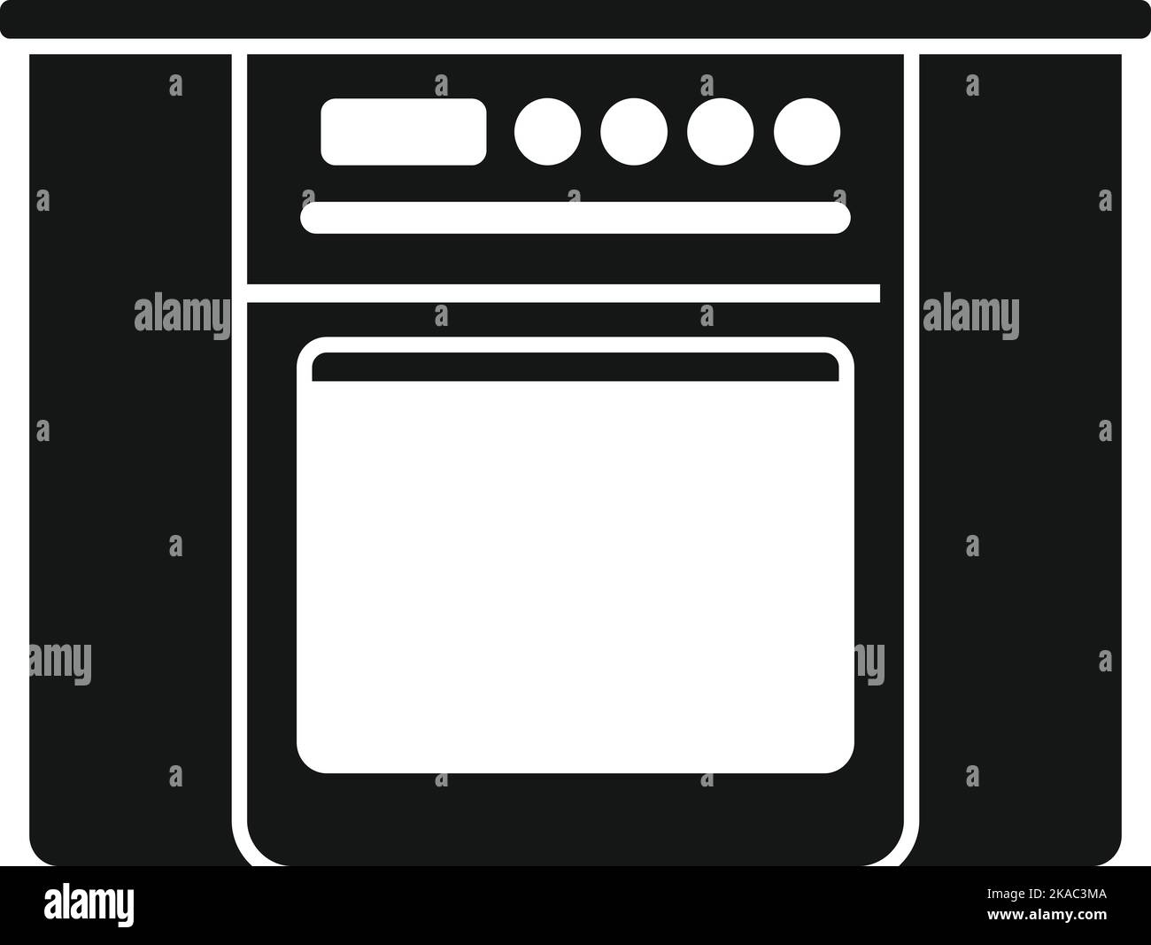 Kitchen stove icon simple vector. Interior design. Modern cook Stock ...
