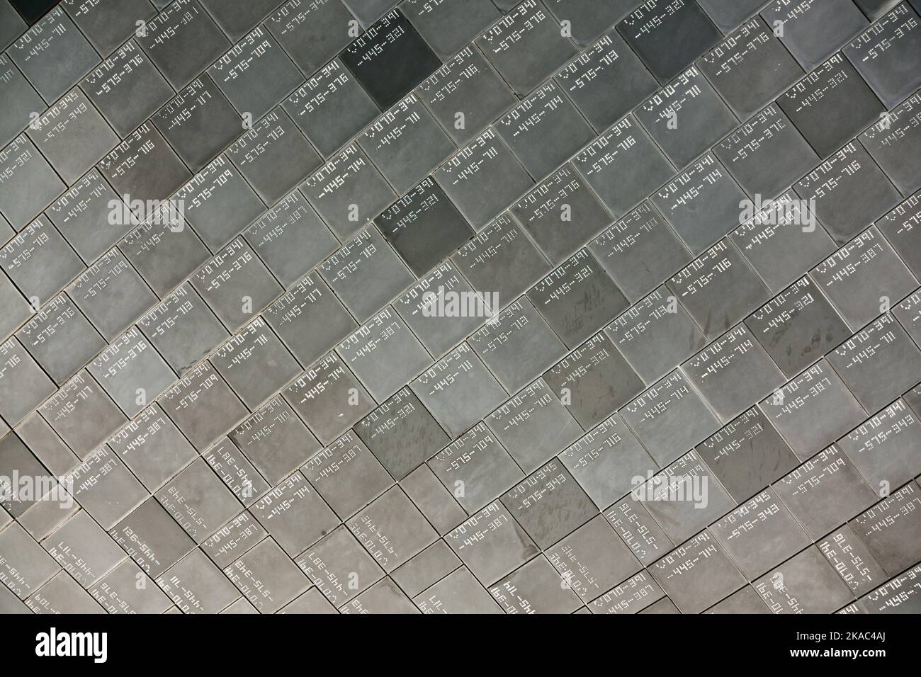 Heat resistant tiles on outside of nose of Space Shuttle, Florida Stock ...