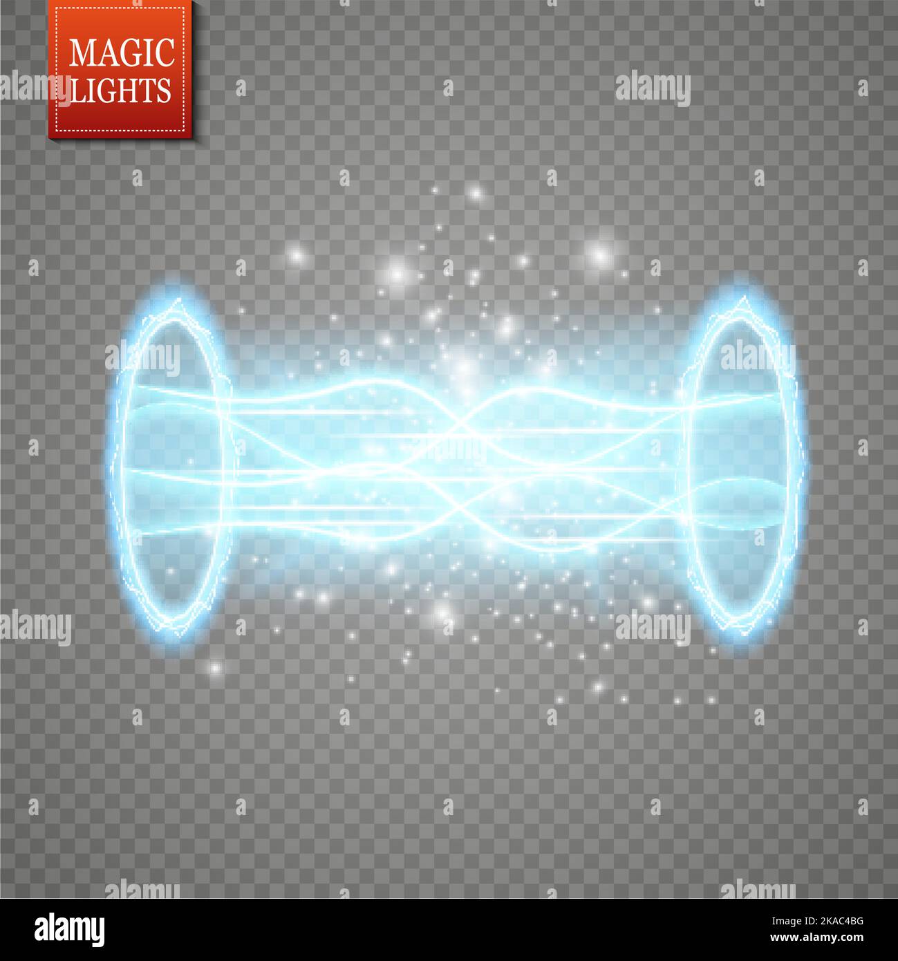 Magic fantasy portal. Futuristic teleport. Light effect. Blue candles ...