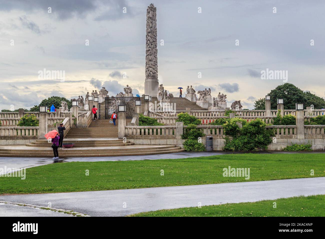 OSLO, NORWAY - JULY 1, 2016: This is world-famous Vigeland sculpture ...