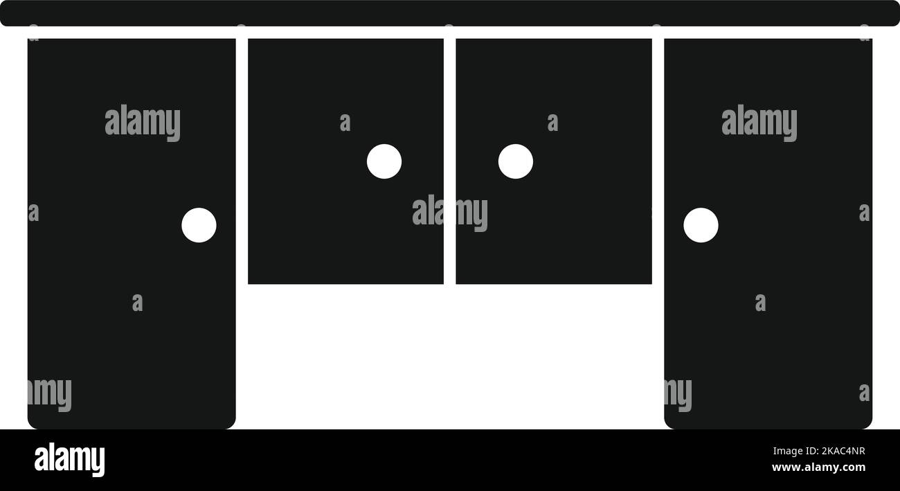 Modular interior icon simple vector. Room design. Modern cook Stock ...