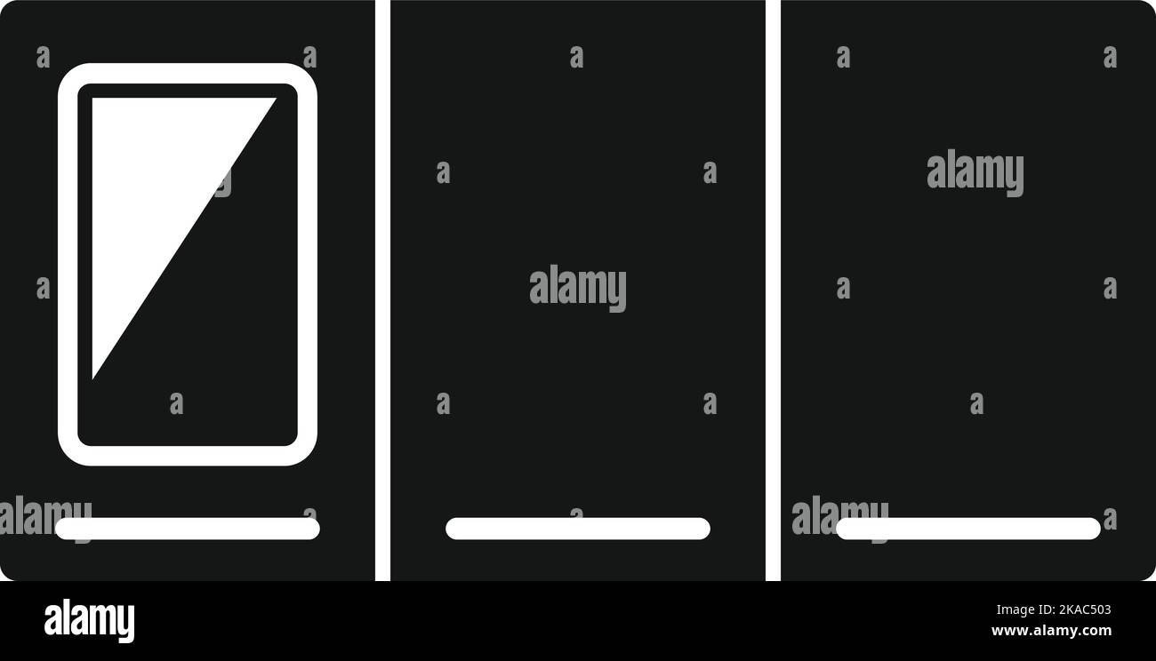 Wall modular furniture icon simple vector. Interior design. Room cook ...