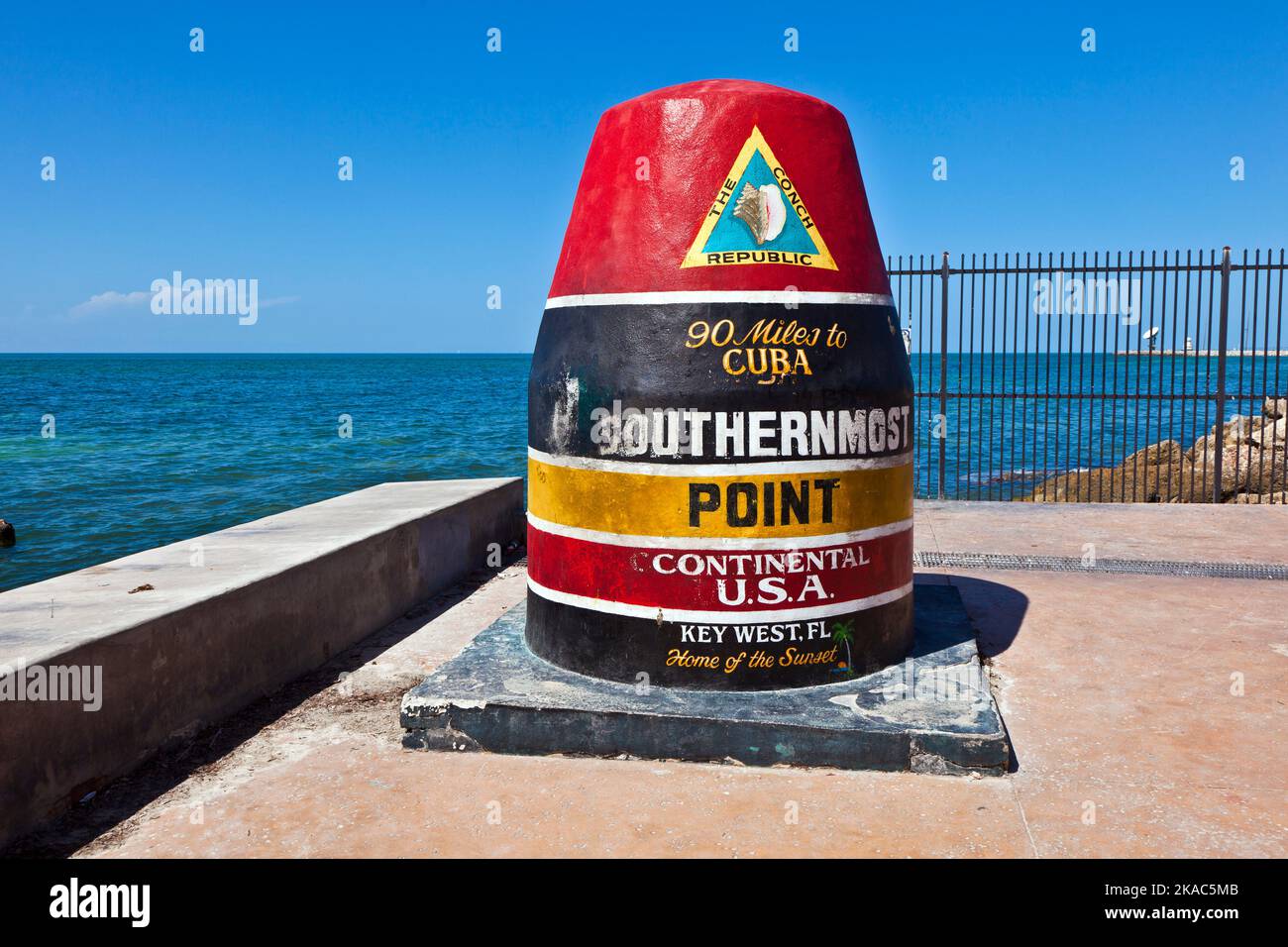 Southernmost Point marker, Key West, Florida, USA Stock Photo - Alamy