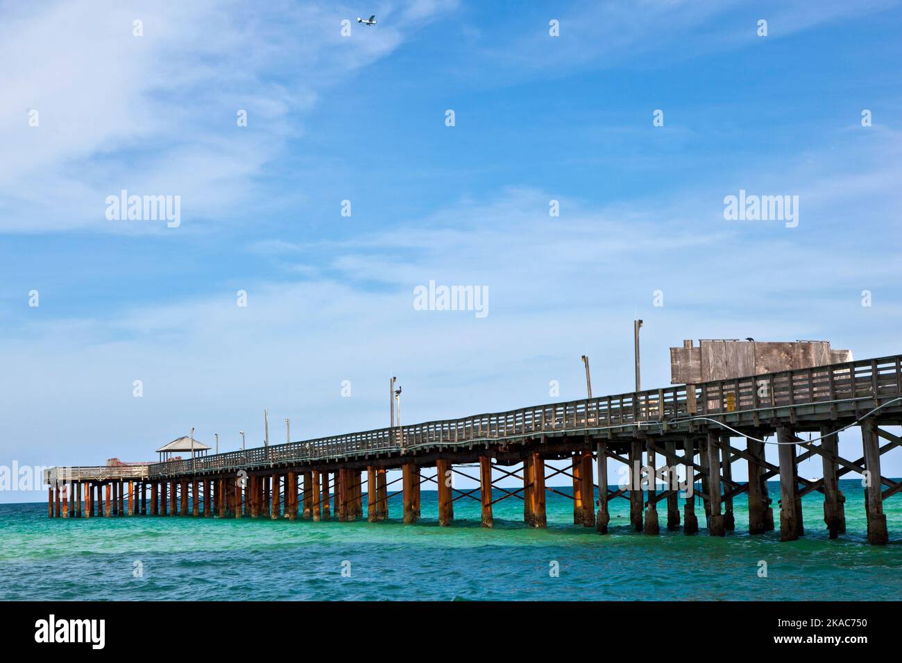 Beautiful pier on a beach in Miami Stock Photo - Alamy