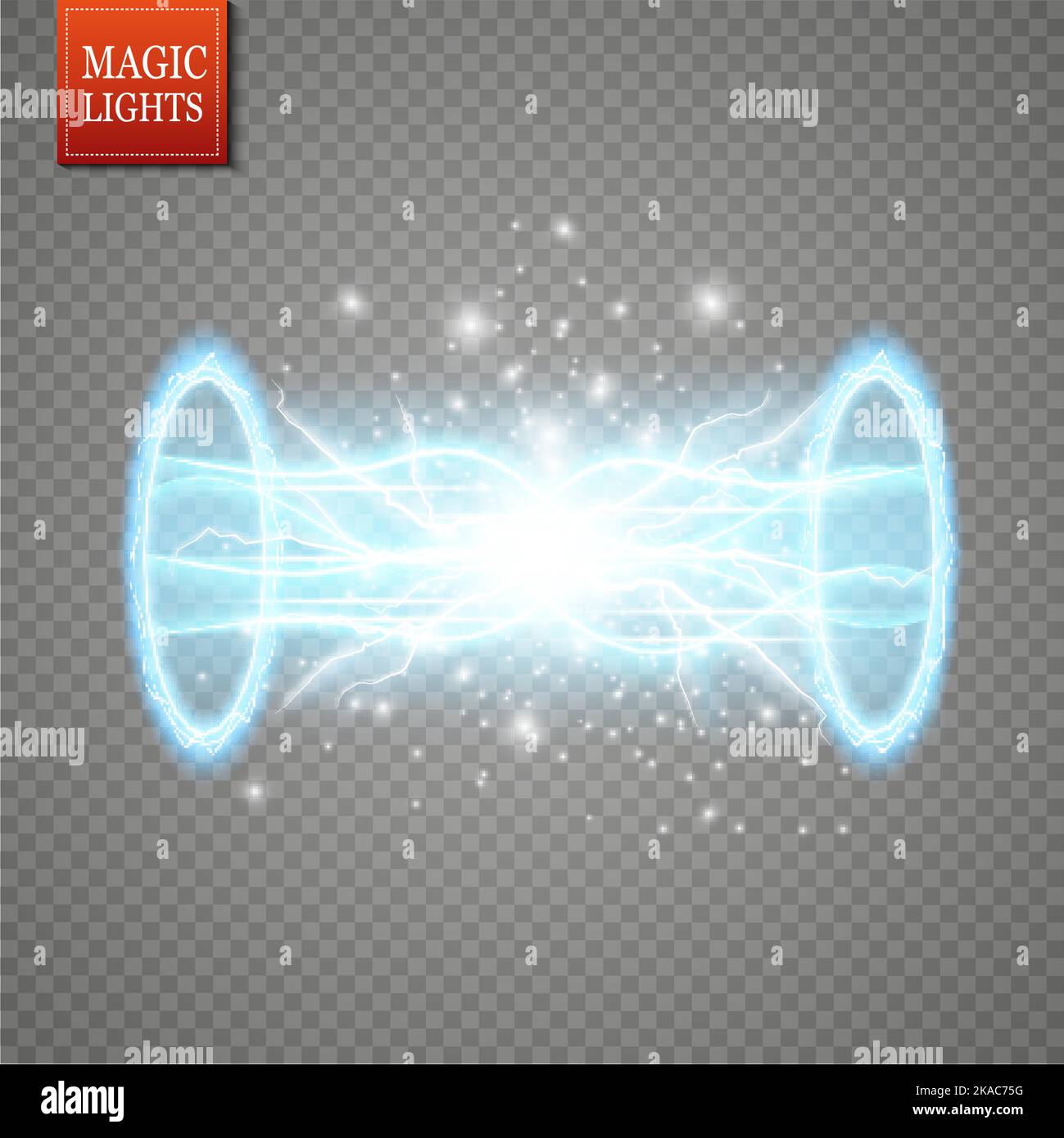 Magic fantasy portal. Futuristic teleport. Light effect. Blue candles ...