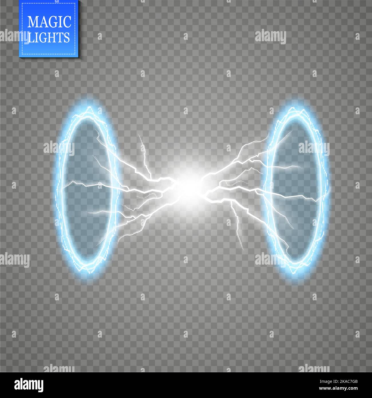 Magic fantasy portal. Futuristic teleport. Light effect. Blue candles ...