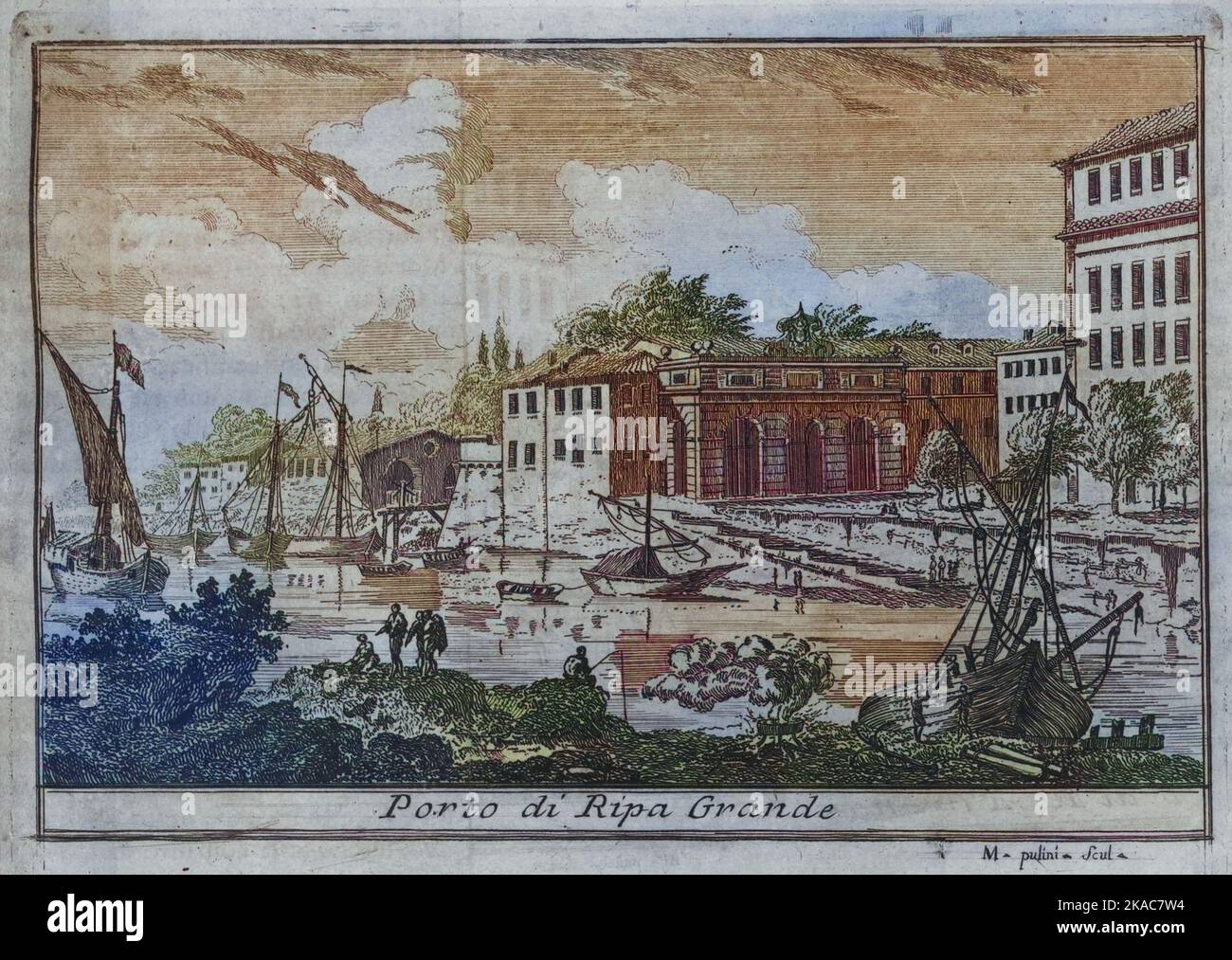 Porto di Ripa Grande, Rom, Italien, aus Acurata, descrizione ...