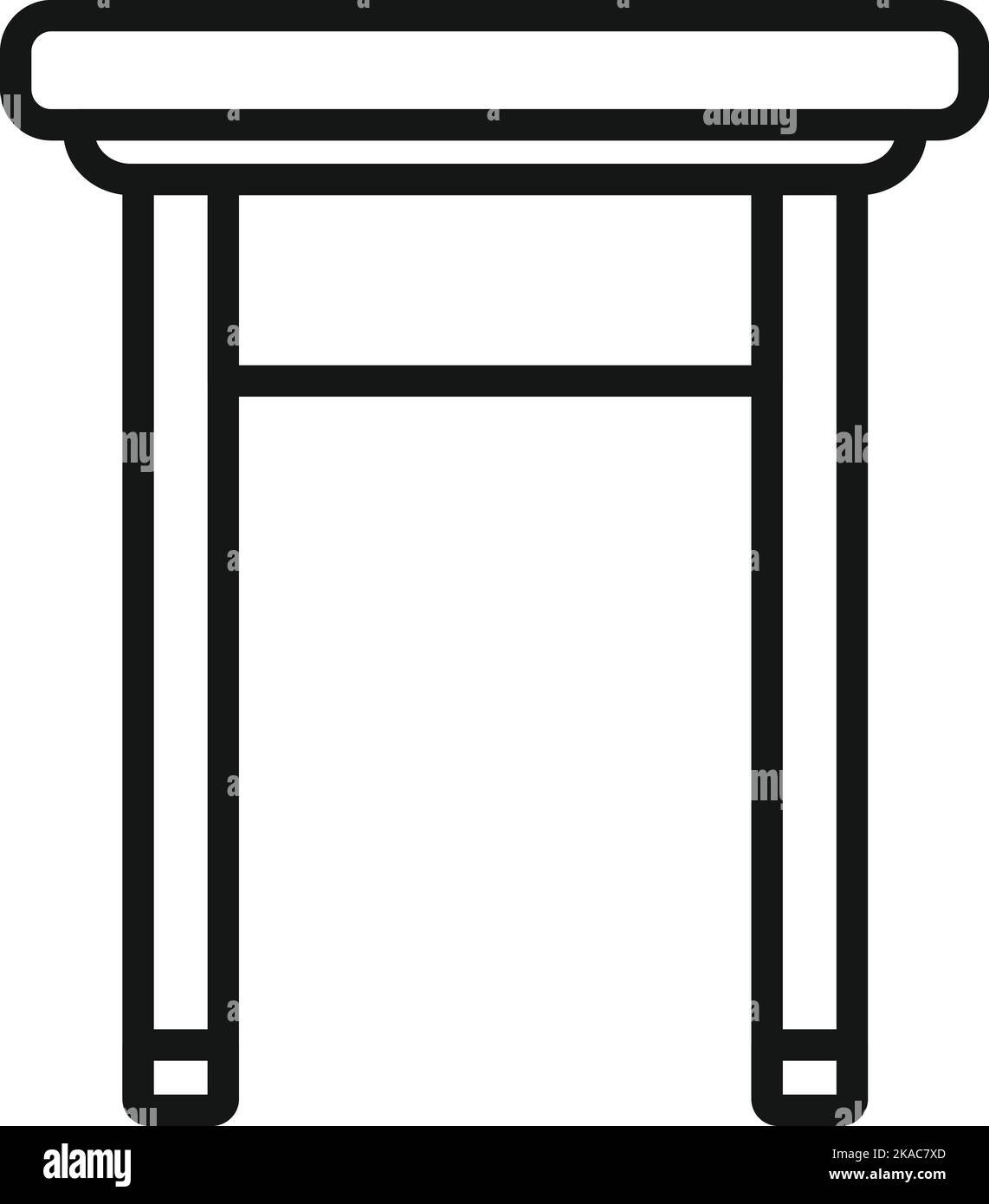 Backless chair icon outline vector. Room design. Modern house Stock ...