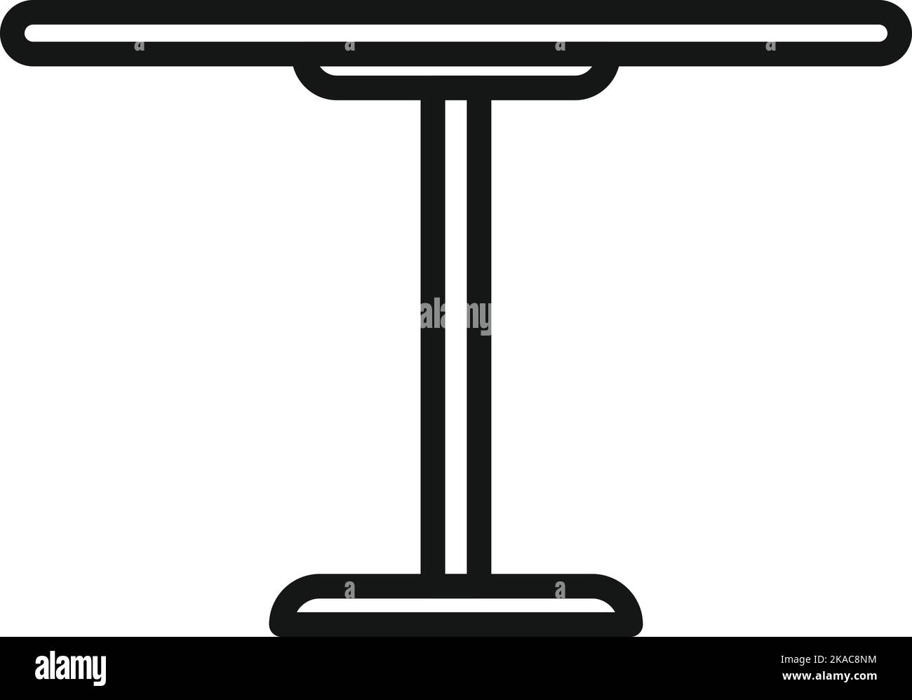 Round table icon outline vector. Interior room. Furniture home Stock ...