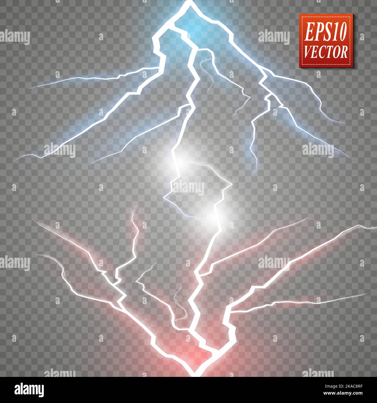 Hot and cold sparkling strength. Energy lightning with an electrical ...