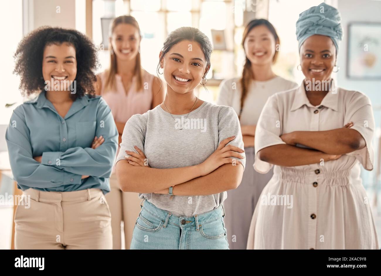 Women empowerment, business people portrait and diversity ...