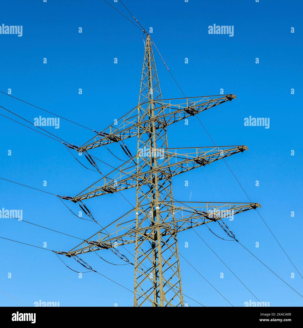electrical tower in beautiful landscape with sky Stock Photo - Alamy