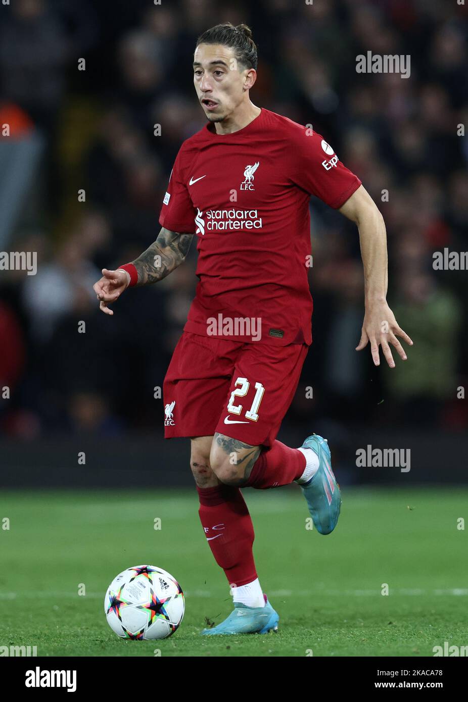 Liverpool, England, 1st November 2022. Kostas Tsimikas of Liverpool ...