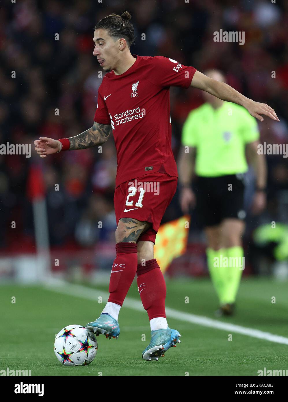 Liverpool, England, 1st November 2022. Kostas Tsimikas of Liverpool ...