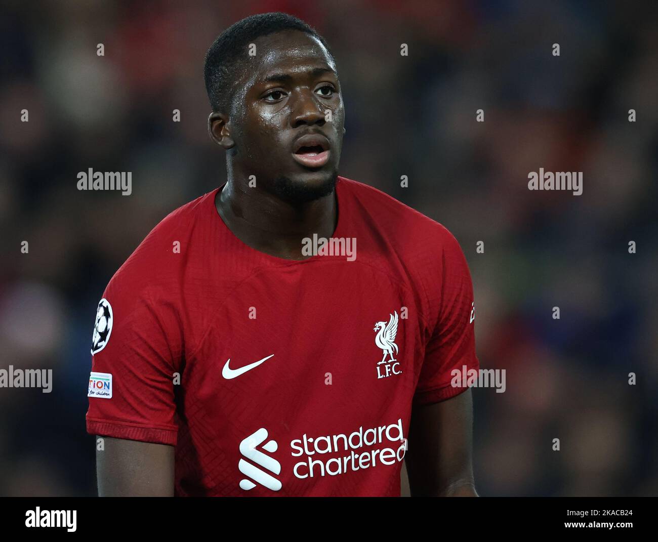 Liverpool, England, 1st November 2022. Ibrahima Konate of Liverpool ...
