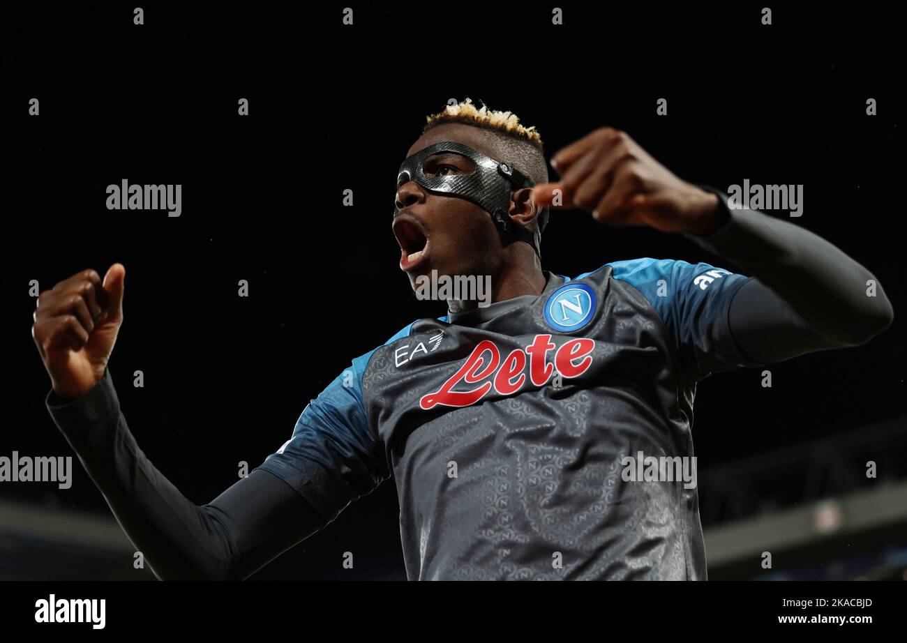 Liverpool, England, 1st November 2022. Victor Osimhen of Napoli during ...