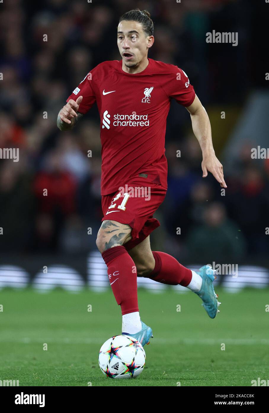 Liverpool, England, 1st November 2022. Kostas Tsimikas of Liverpool ...