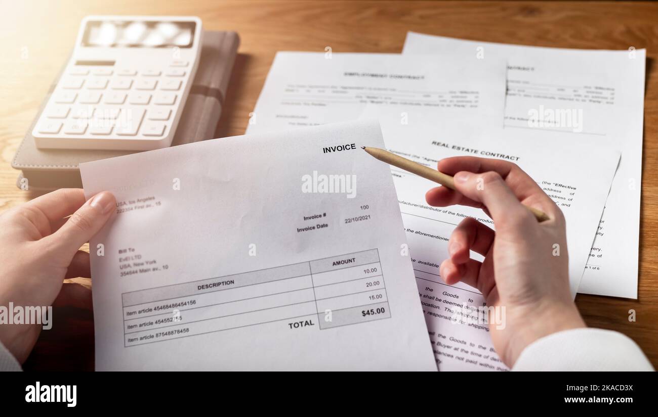 Professional corporate invoice hi-res stock photography and images - Alamy