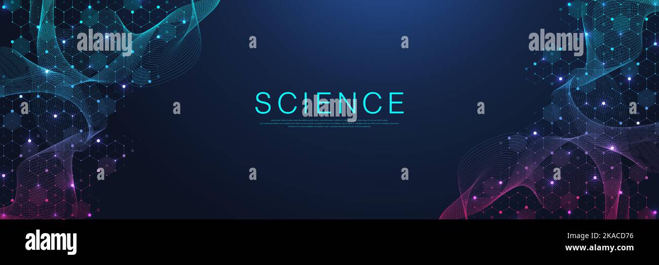 Abstract molecules structure background. Scientific or medical concept ...