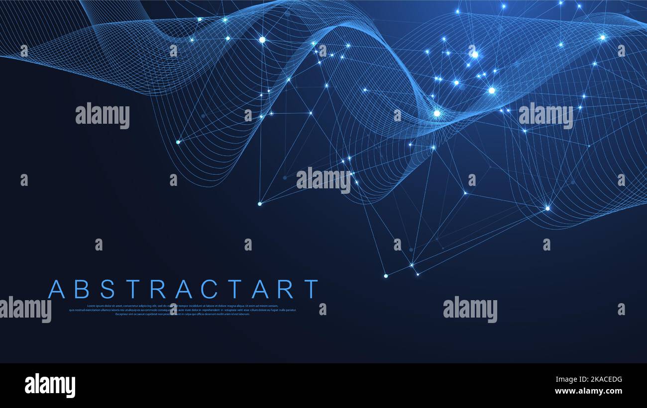 Global network connection concept. Big data visualization. Social ...